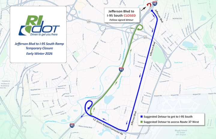 Jefferson Boulevard I-95S Ramp Closing Till 2027 - WarwickPost.com